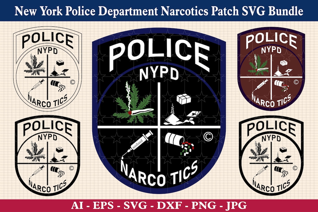 New York Police Department Narcotics Patch SVG Bundle, NYPD Narcotics ...