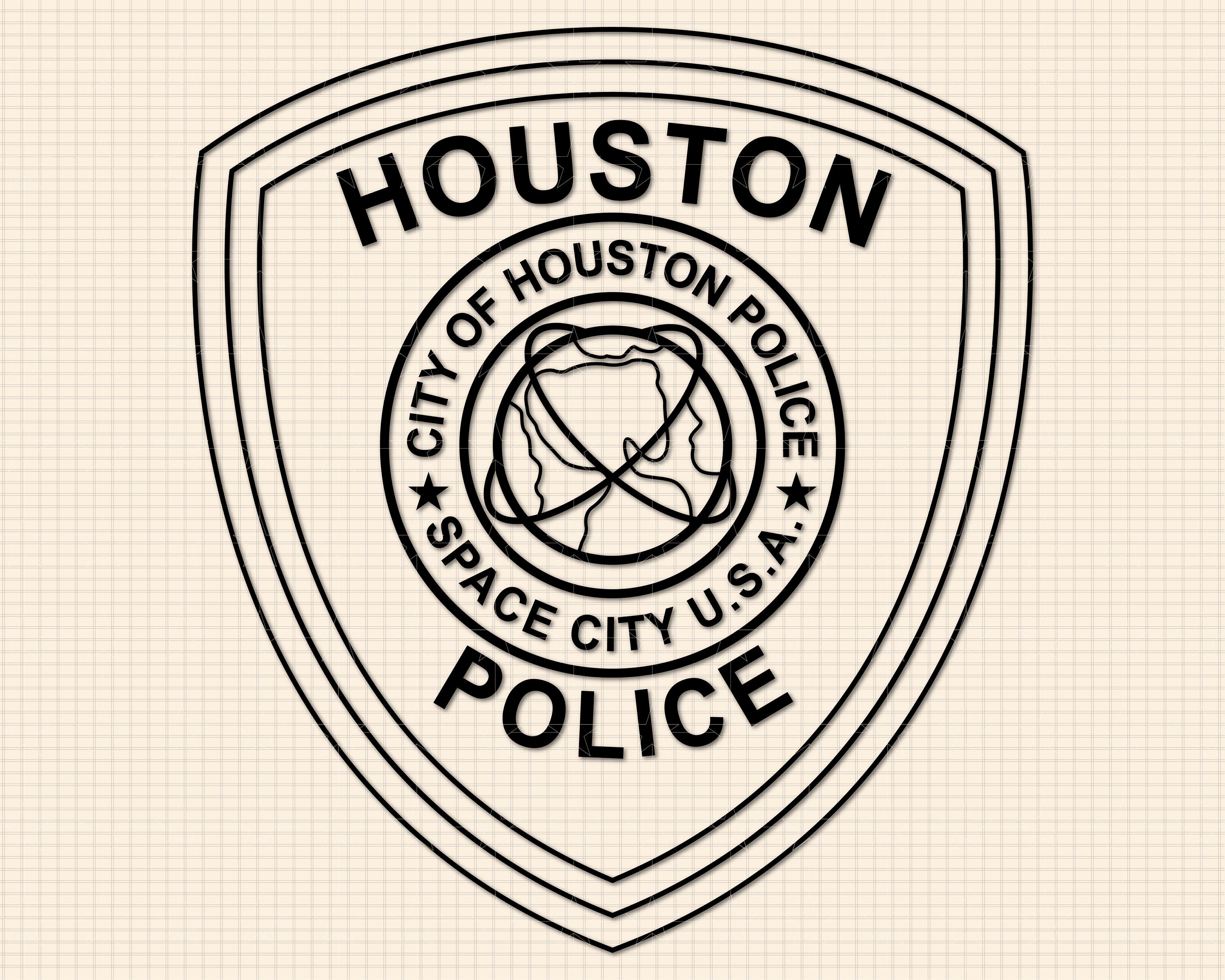 Houston Texas Police Patch SVG Bundle, Houston Police Badge Vector ...