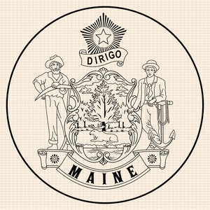 Great Seal of Maine SVG Bundle, Seal of Maine SVG, State of Maine Logo ...