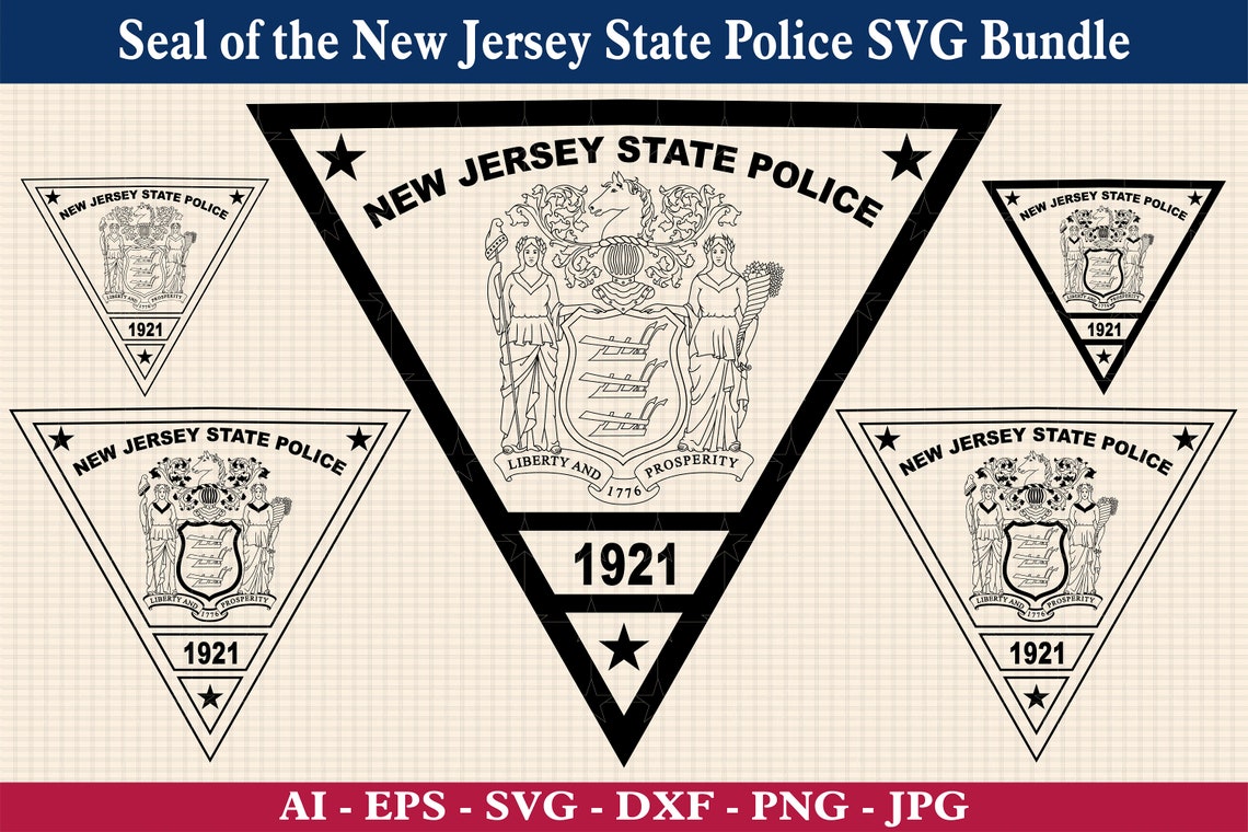 Seal of the New Jersey State Police SVG Bundle, New Jersey State Police ...