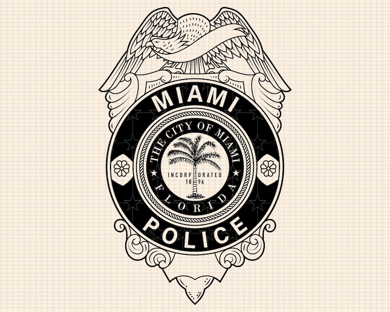 Badge of the Miami Police Department Svg Bundle, Badge of an MPD ...