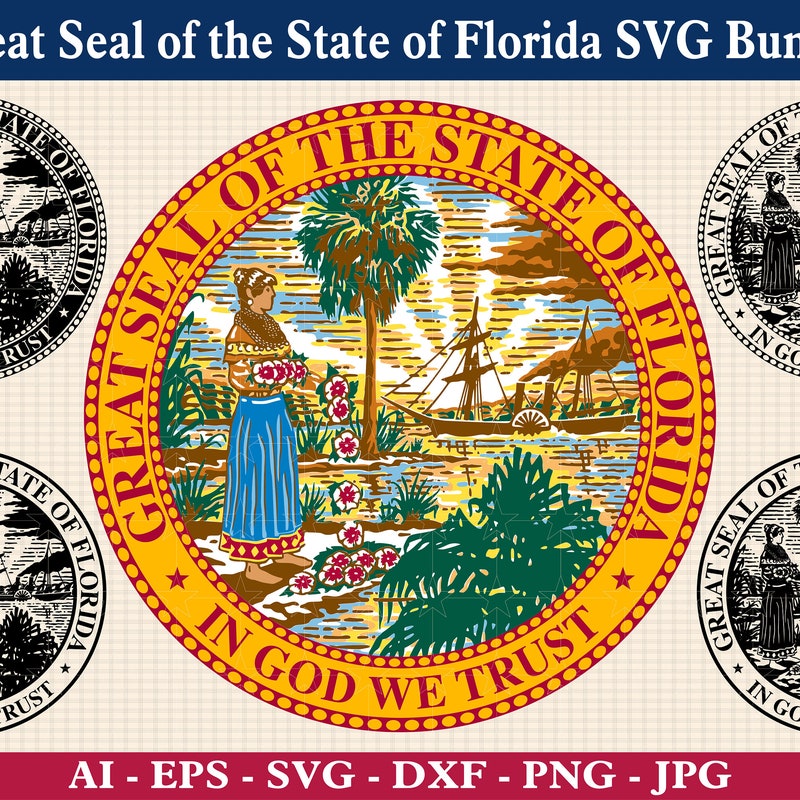 Florida State Seal Svg - Etsy