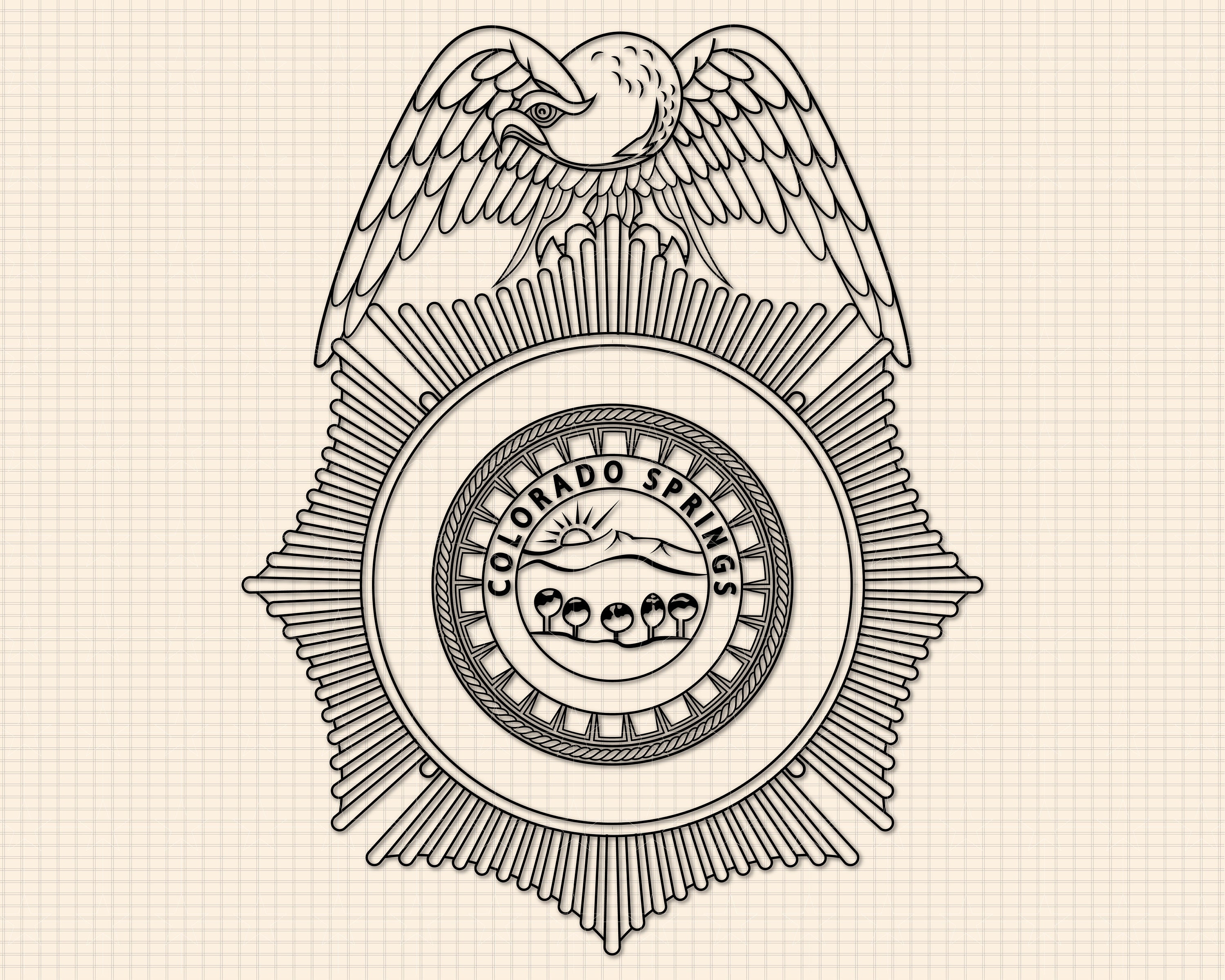 Eagle Colorado Police Badge
