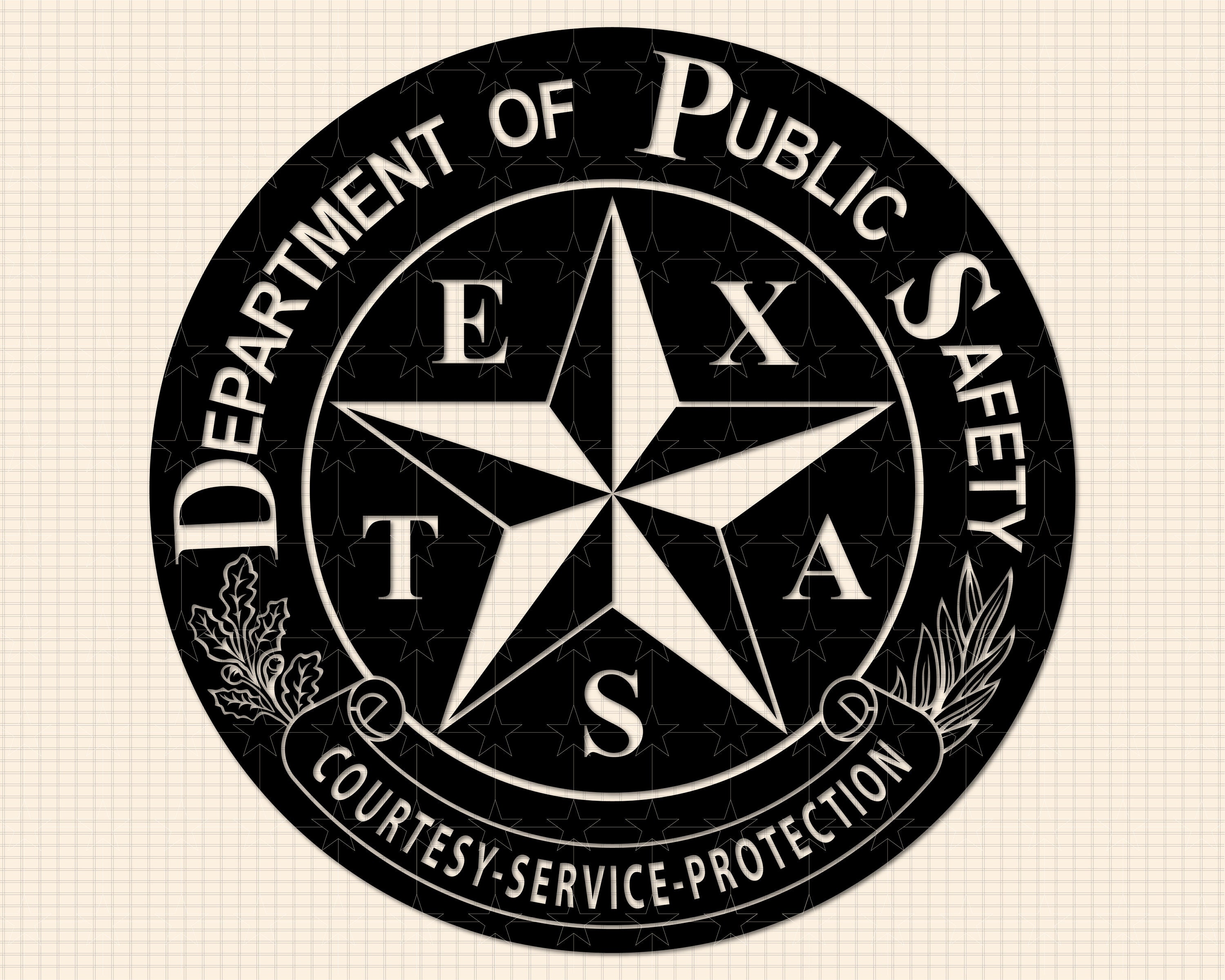 Texas Department of Public Safety Seal SVG Bundle, Texas DPS Emblem Vector, Department of Public ...