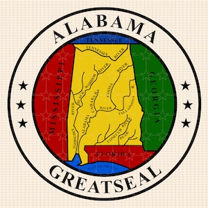 Seal of the State of Alabama SVG Bundle, Alabama Great Seal, Alabama ...