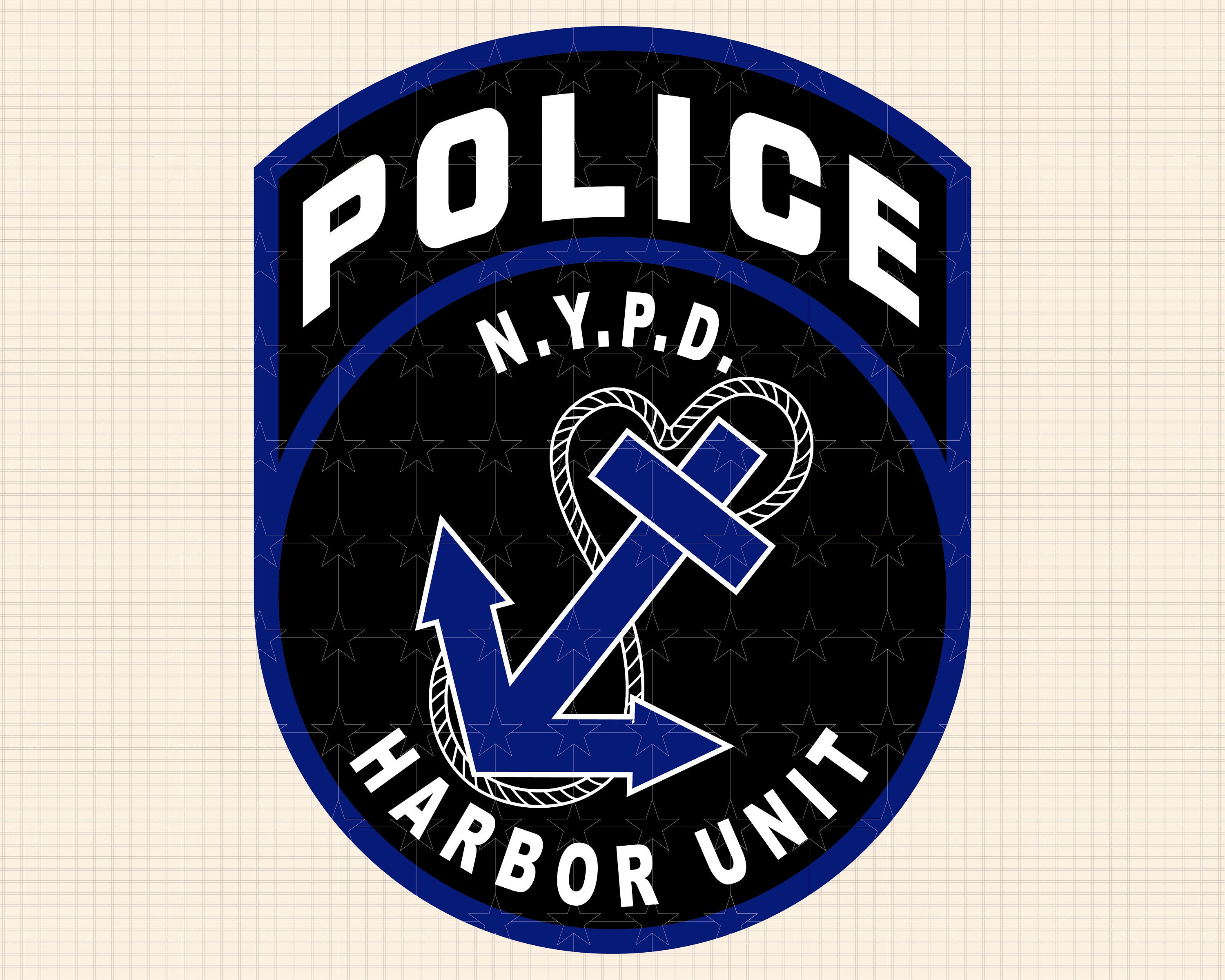 N.Y.P.D Harbor Unit Police Patch SVG Bundle, Harbor Unit Badge Svg ...