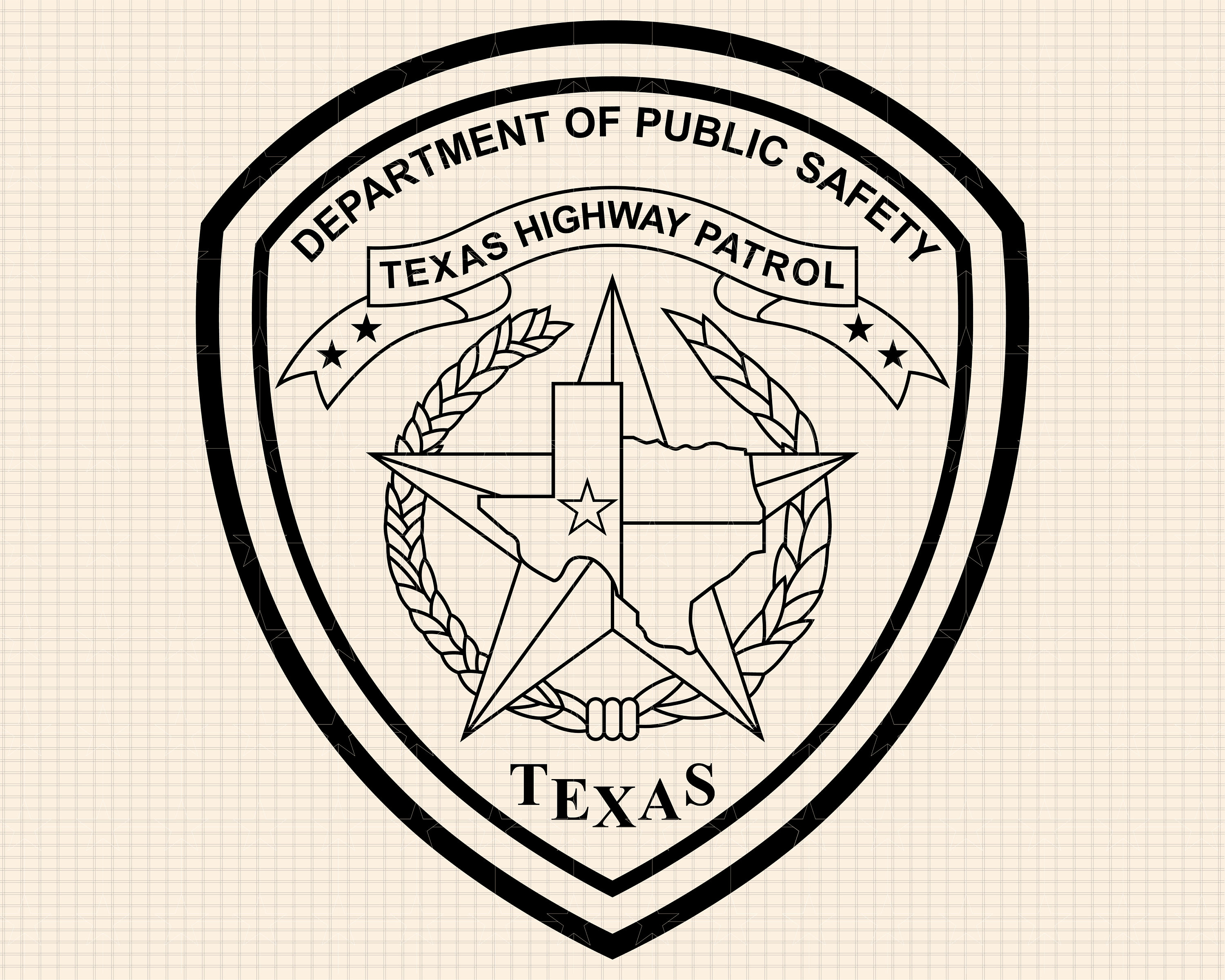 Texas Highway Patrol Patch SVG Bundle, Texas Highway Patrol Badge SVG, Txdps Emblem SVG, Texas ...