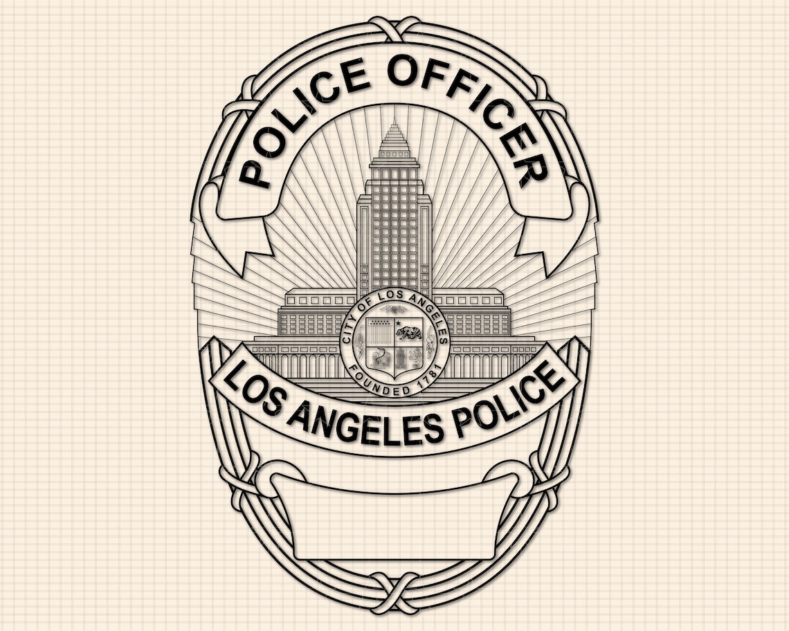 LAPD Police Officer Badge SVG Bundle, Los Angeles California Police Department Svg, Police ...