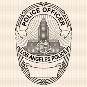 LAPD Police Officer Badge SVG Bundle, Los Angeles California Police ...