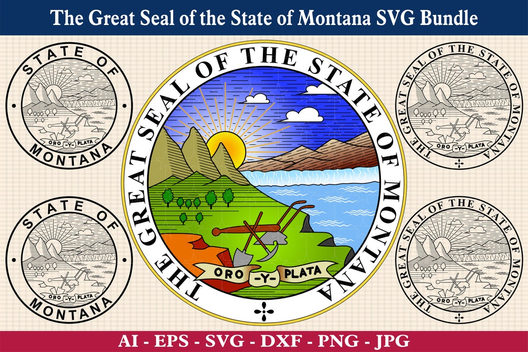 The Great Seal of the State of Montana SVG Bundle, Seal of Montana SVG ...