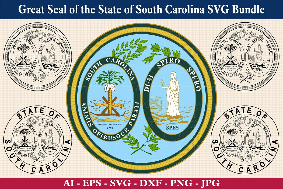 Great Seal of the State of South Carolina SVG Bundle, Seal of South ...
