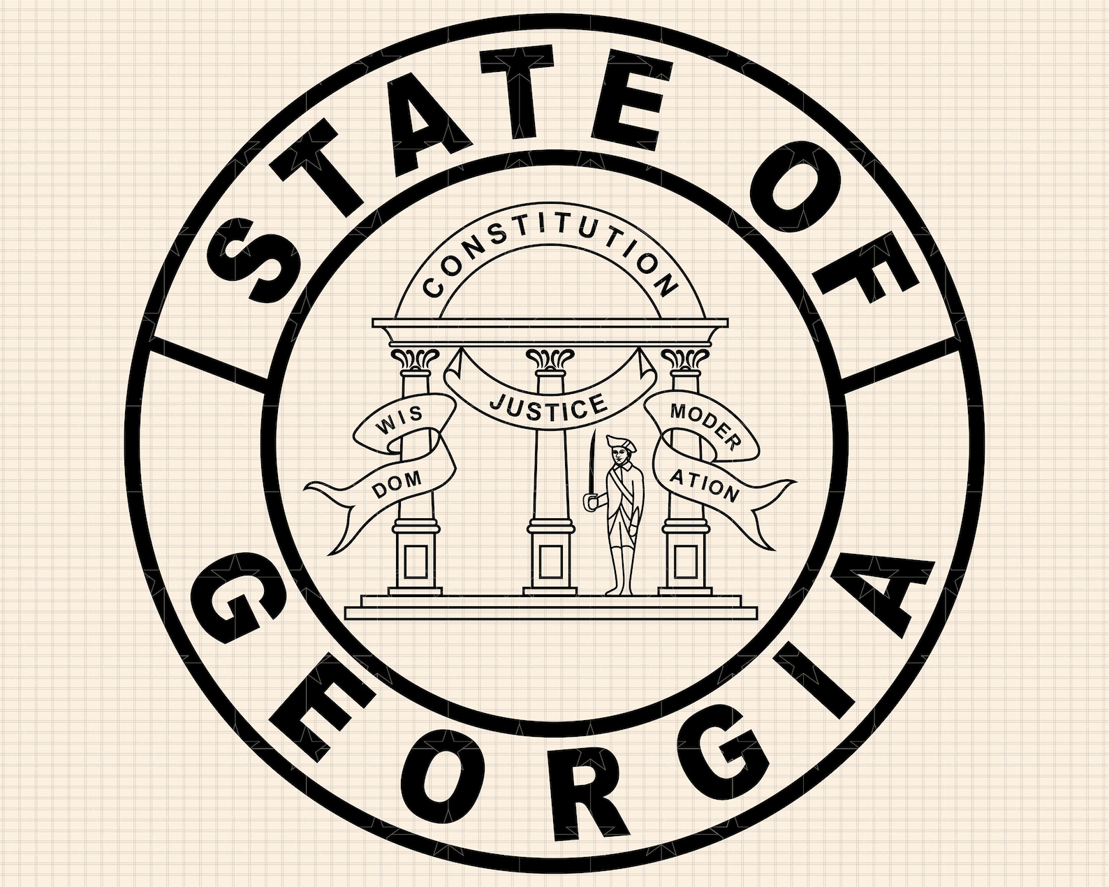 Great Seal of the State of Georgia SVG Bundle, Seal of Georgia Svg ...