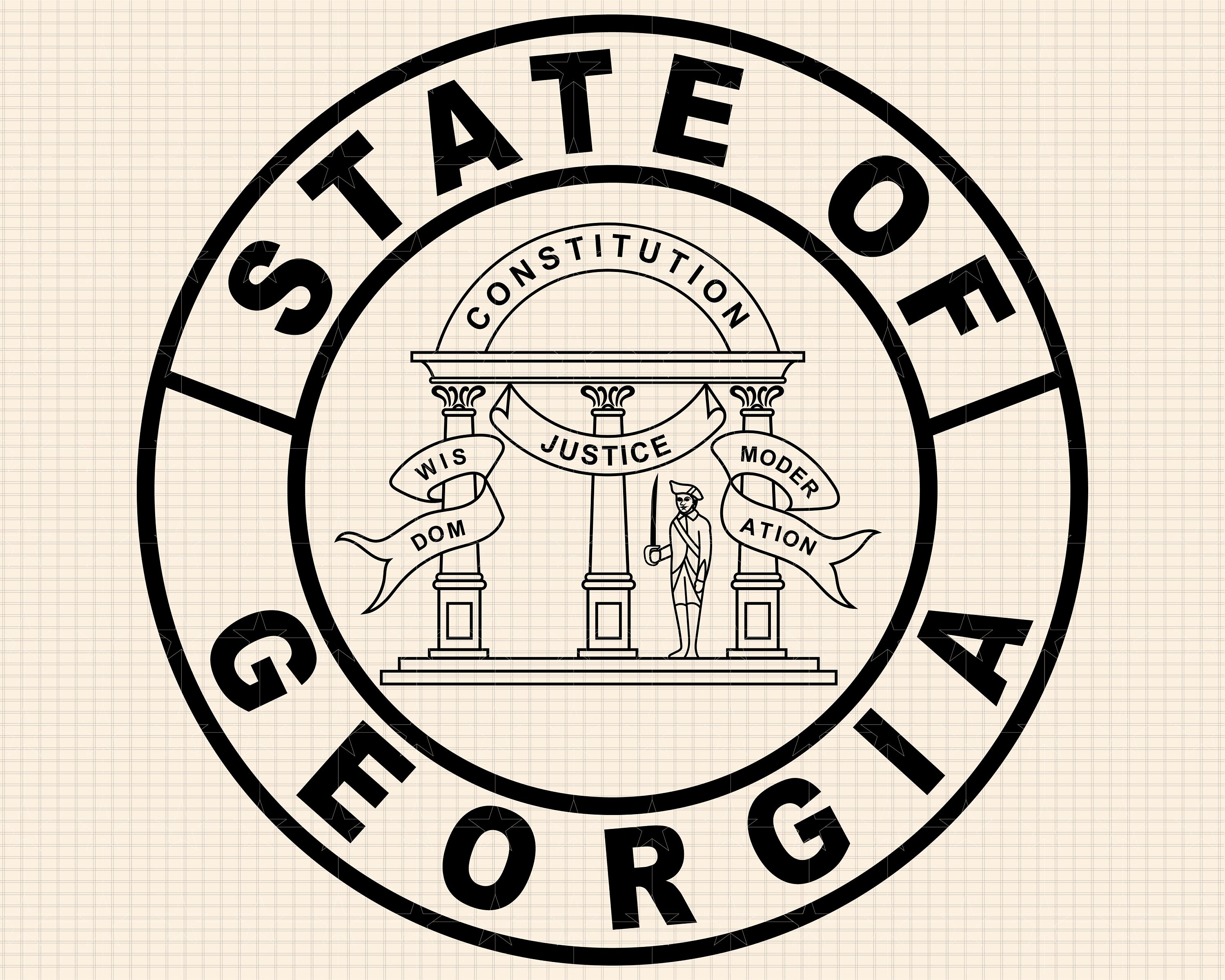 Great Seal of the State of Georgia SVG Bundle, Seal of Georgia Svg ...
