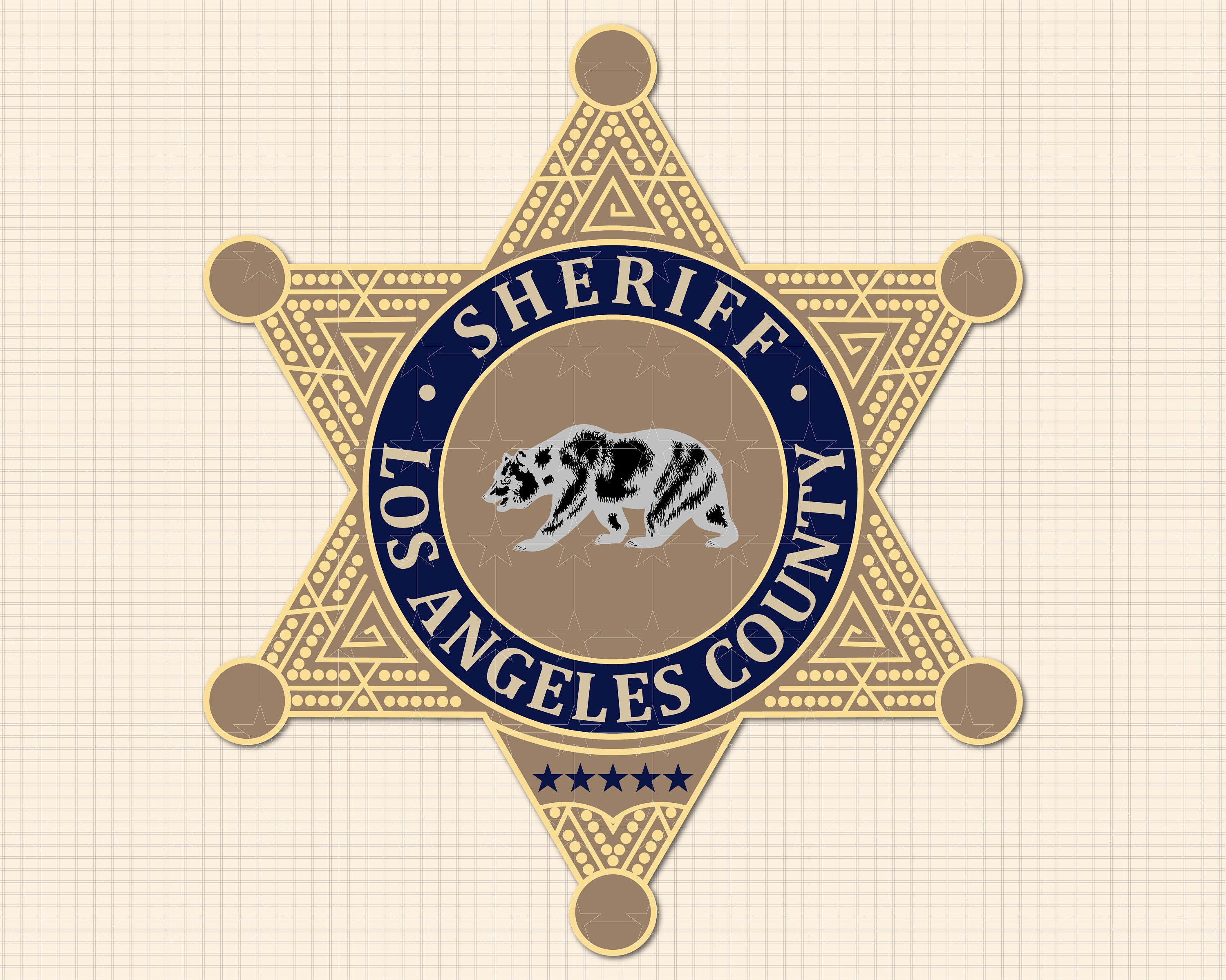 Badge of the Sheriff of Los Angeles County SVG Bundle, Los Angeles ...