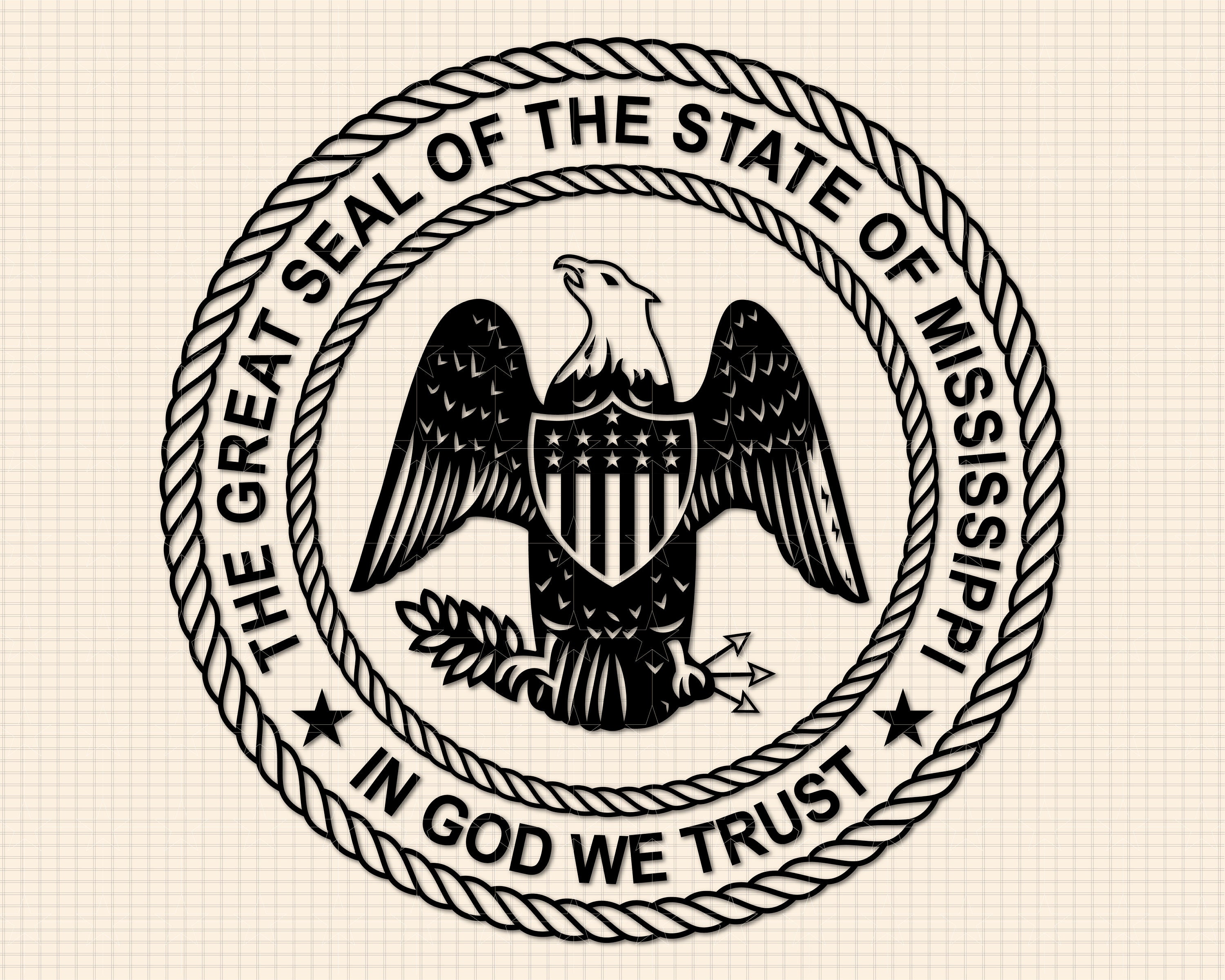 Mississippi State Seal SVG Bundle, Great Seal of Mississippi PNG Bundle ...