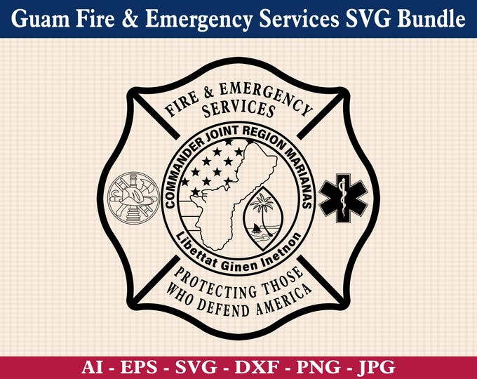 Guam Fire & Emergency Services SVG Bundle - Etsy