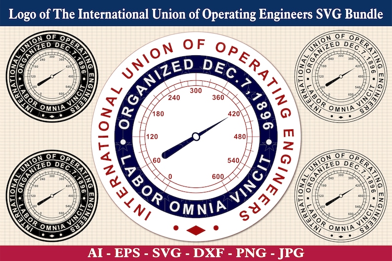 International Union of Operating Engineers Seal SVG Bundle, IUOE Emblem ...