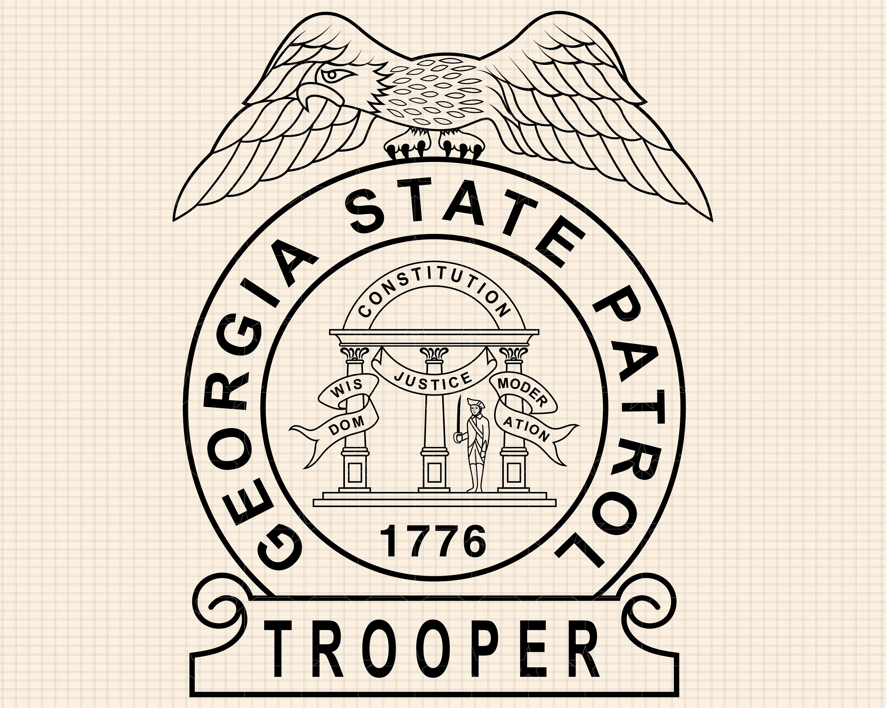 Badge of Georgia State Patrol SVG Bundle, Georgia State Patrol Seal Svg ...