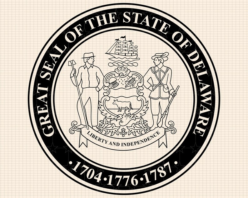 Great Seal of the State of Delaware SVG Bundle, Seal of Delaware Svg ...