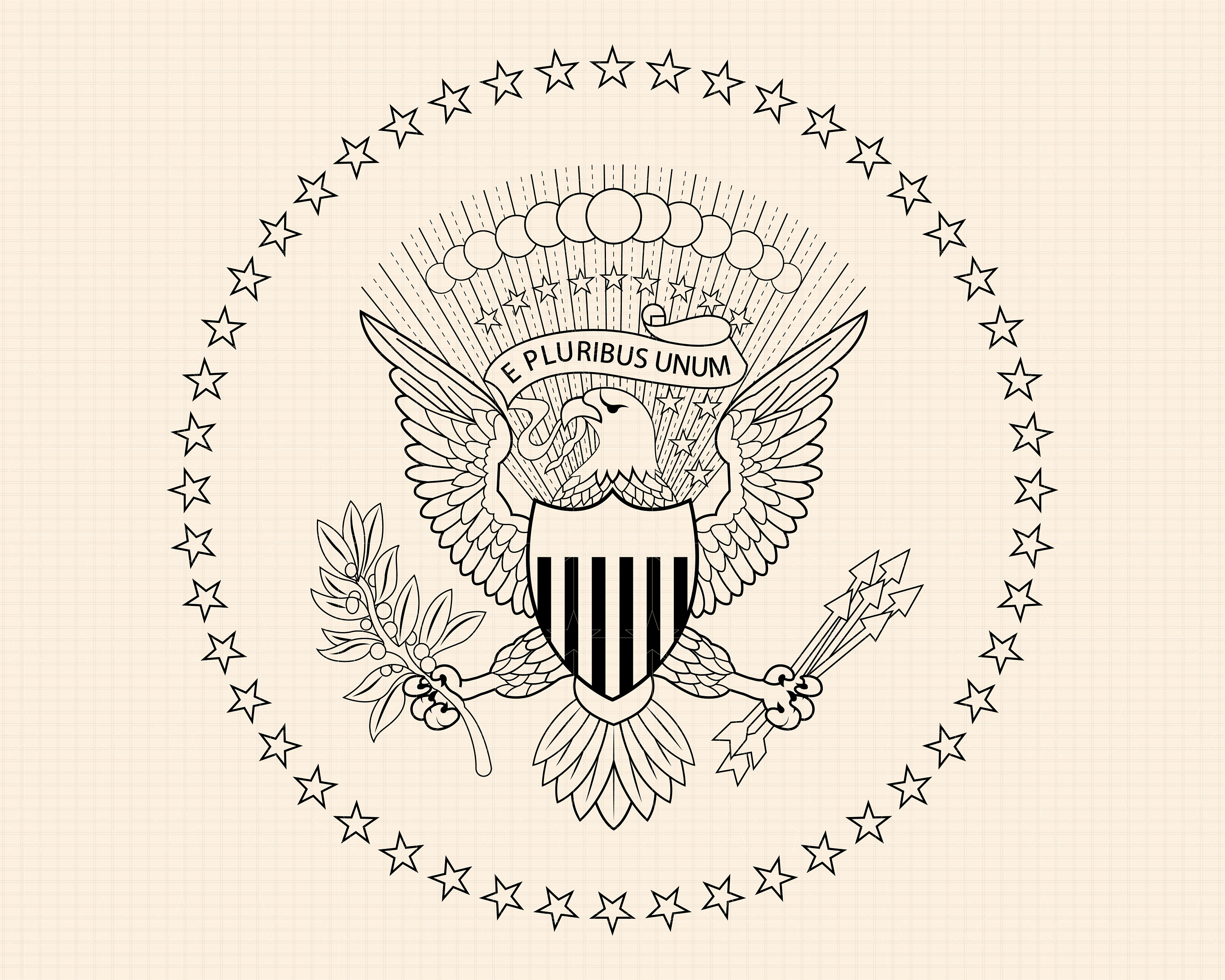 Presidential Food Service the White House Seal SVG Bundle, Presidential ...