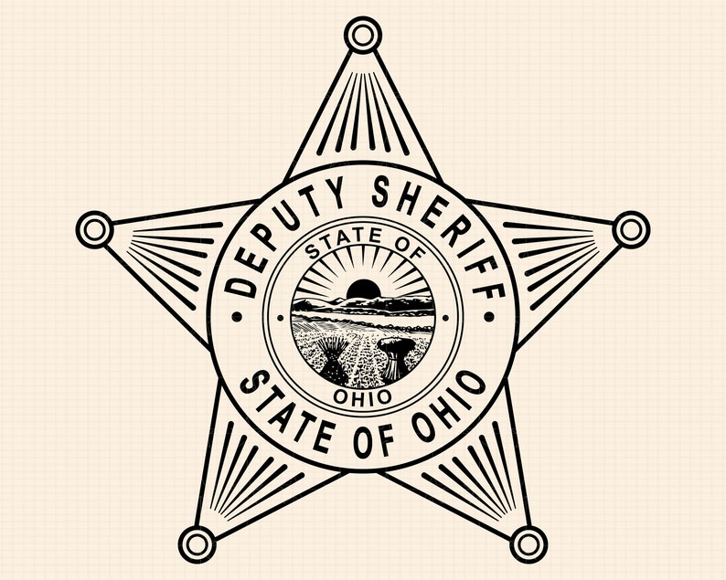 Deputy Sheriff State of Ohio Badge SVG Bundle, State of Ohio Seal Svg ...