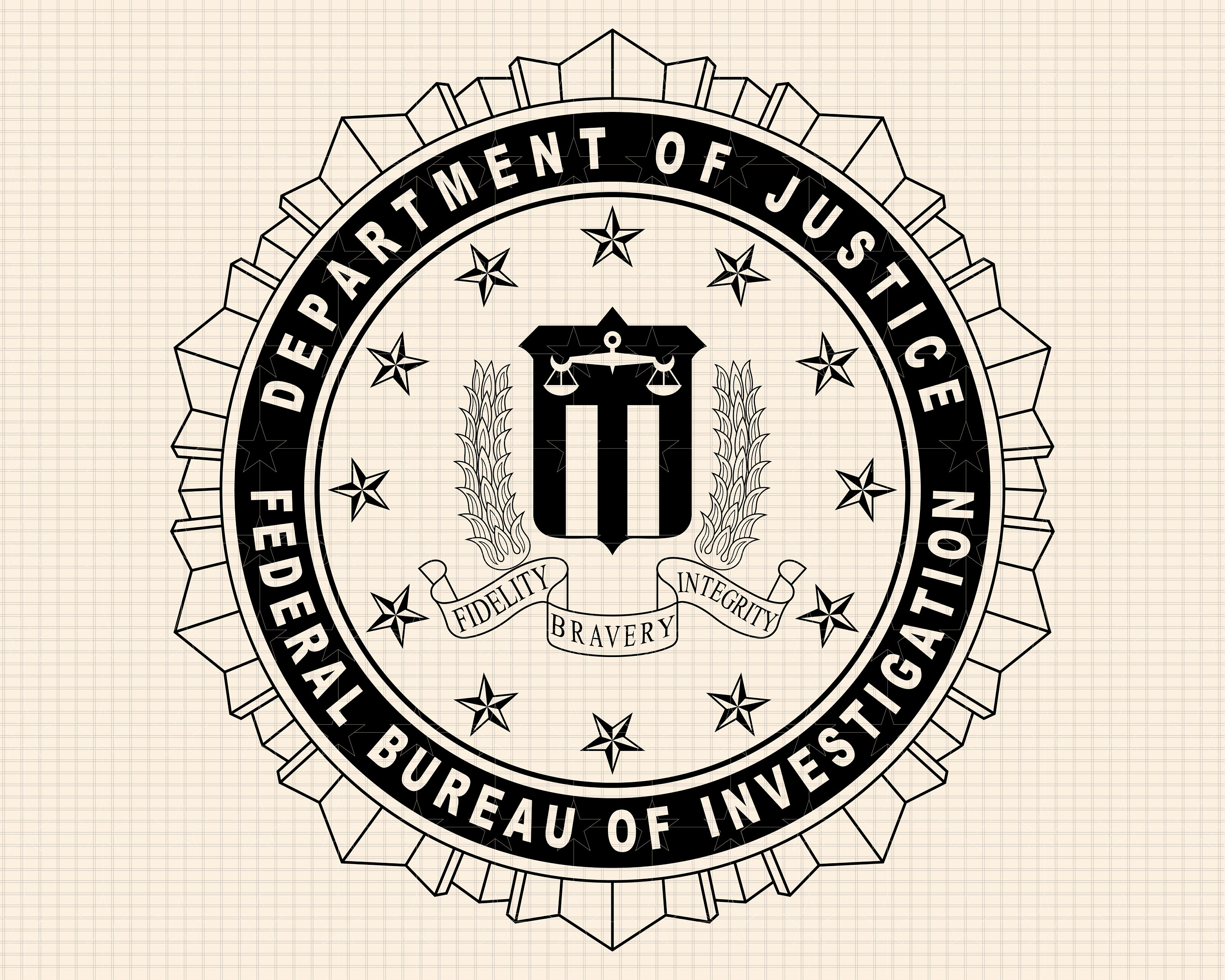 The Seal of the Federal Bureau of Investigation SVG Bundle, Department ...