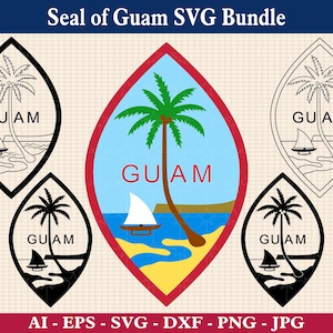 Seal of Guam SVG Bundle, Guam Emblem Vector, Guam Logo Svg, Guam ...