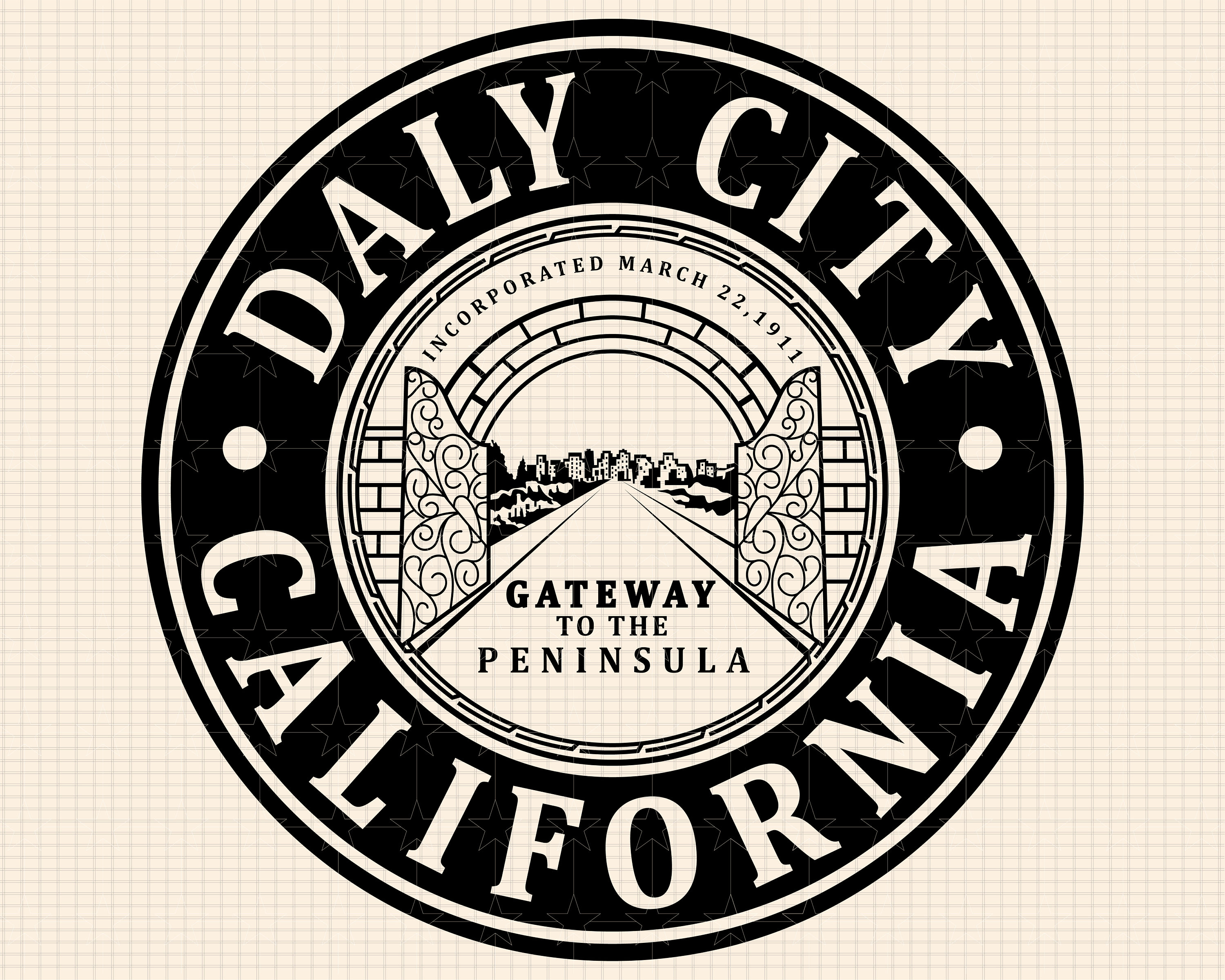 Seal of Daly City, California SVG Bundle, Daly City Emblem Svg, Daly ...