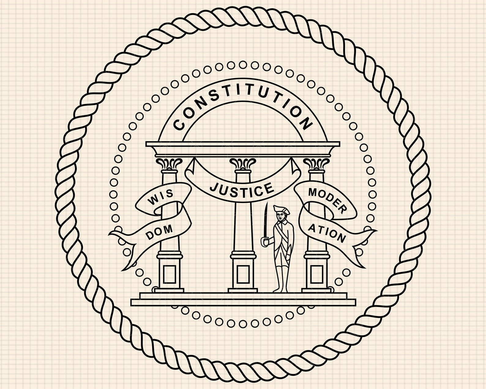 Great Seal of the State of Georgia SVG Bundle, Seal of Georgia Svg ...