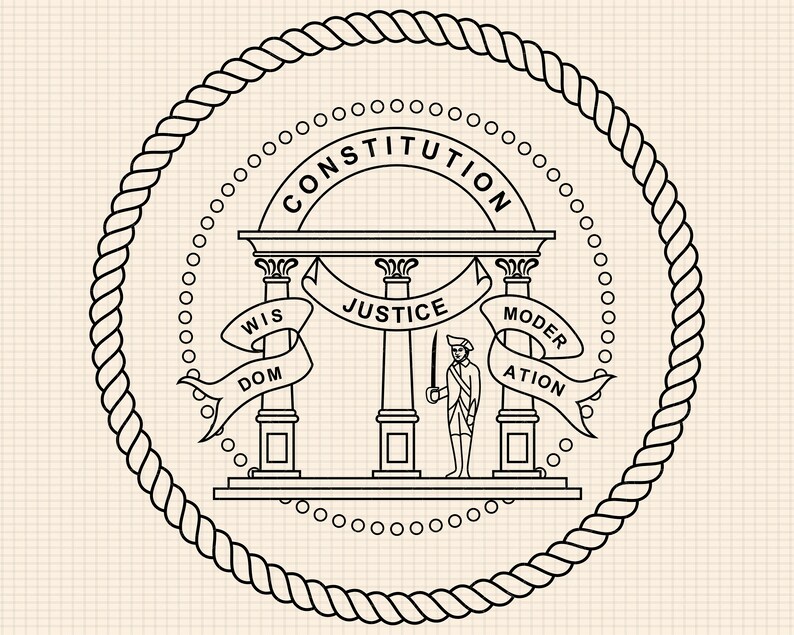 Great Seal of the State of Georgia SVG Bundle, Seal of Georgia Svg ...