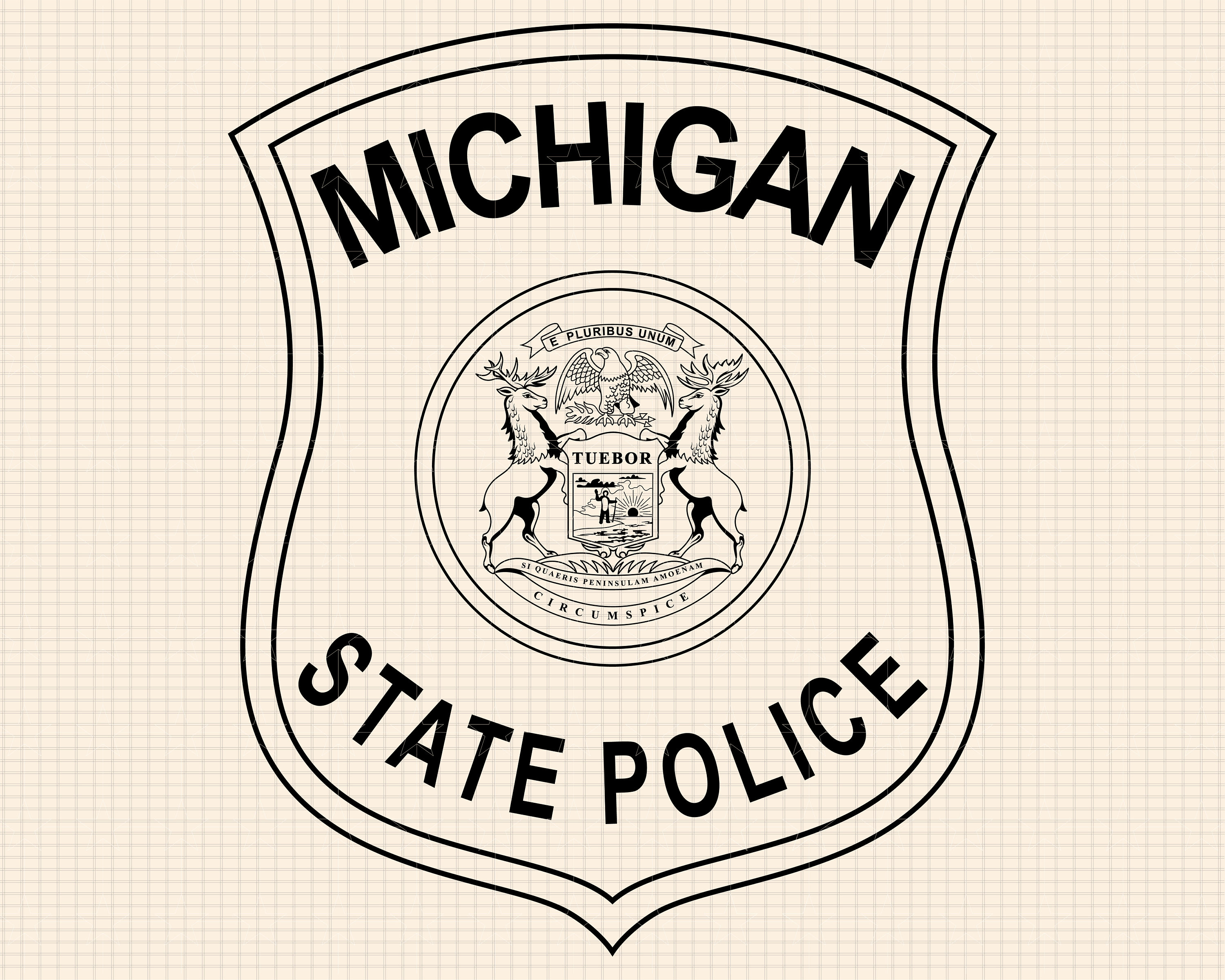 Michigan State Police Shoulder Patch SVG Bundle, Michigan State Police ...