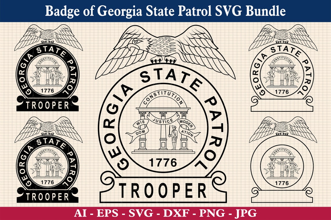 Badge of Georgia State Patrol SVG Bundle, Georgia State Patrol Seal Svg ...