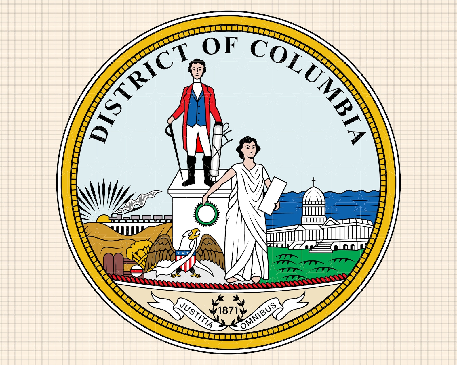 Seal of the District of Columbia SVG Bundle, Seal of Washington, D.C ...
