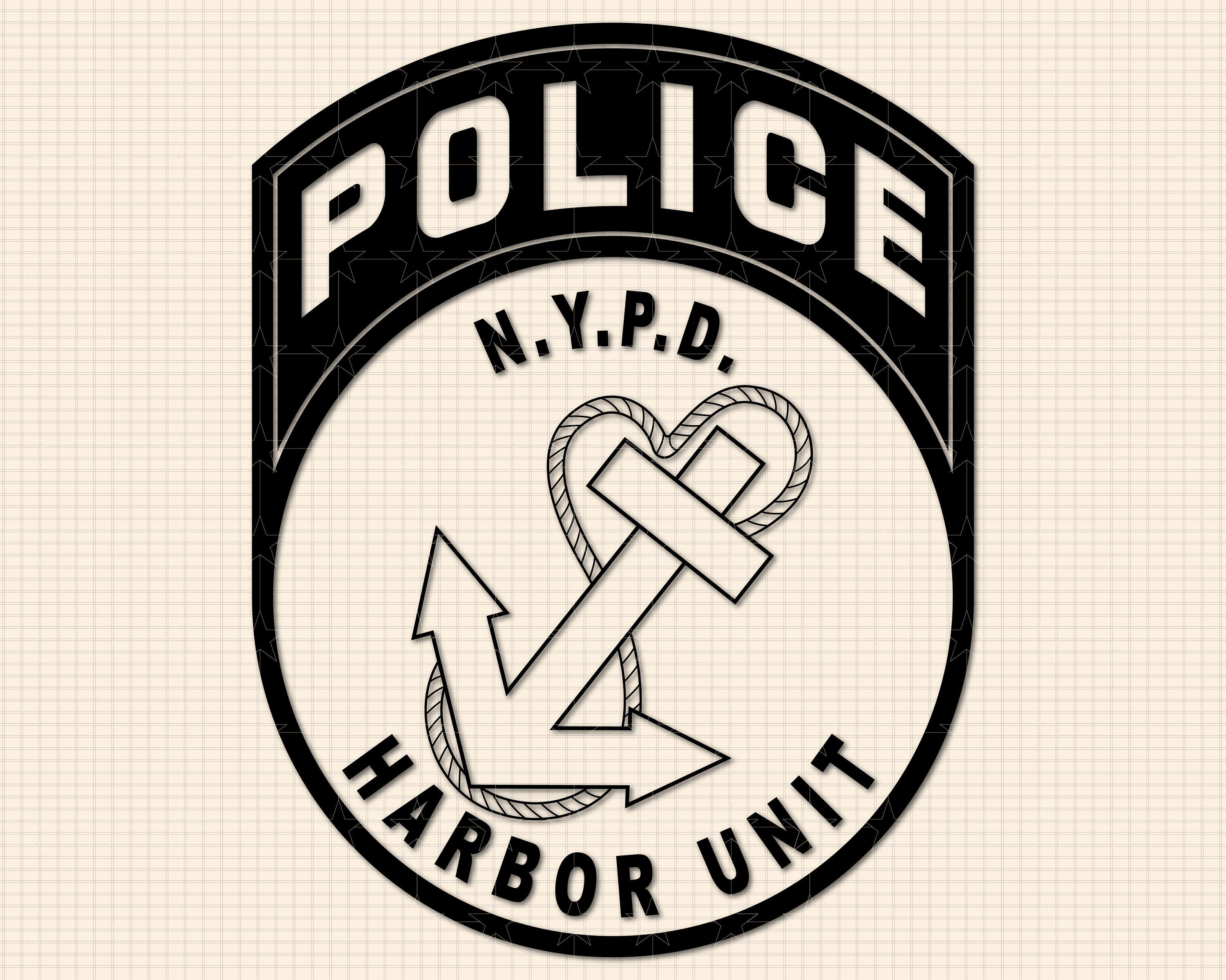 N.Y.P.D Harbor Unit Police Patch SVG Bundle, Harbor Unit Badge Svg ...
