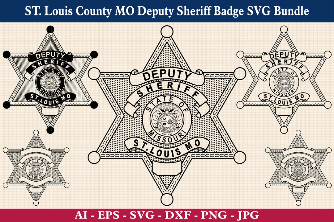 St. Louis County Missouri Deputy Sheriff Badge SVG Bundle - Etsy