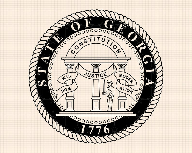 Georgia State Seal SVG Bundle, Vector Cut Files - Etsy