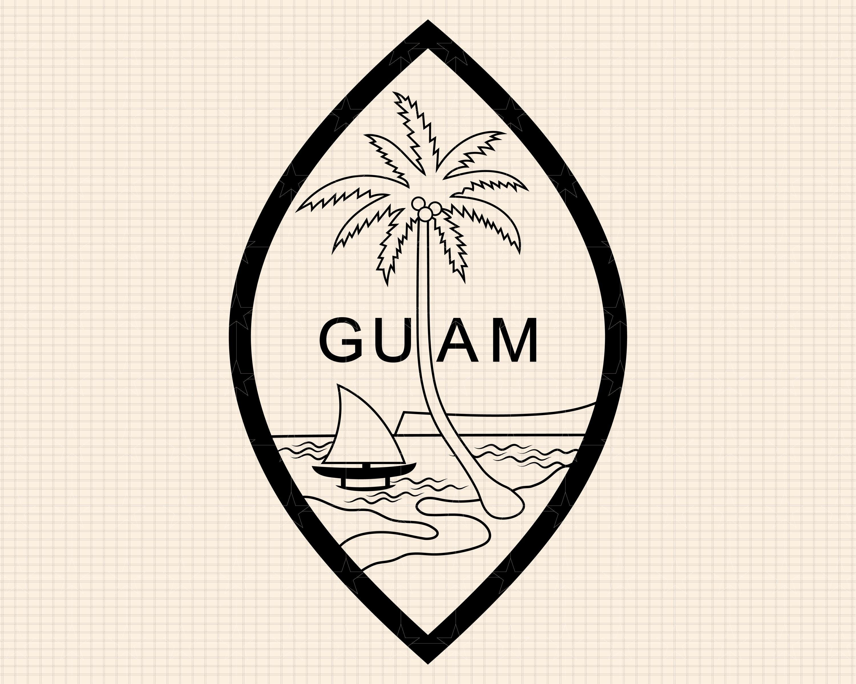 Seal of Guam SVG Bundle, Guam Emblem Vector, Guam Logo Svg, Guam ...