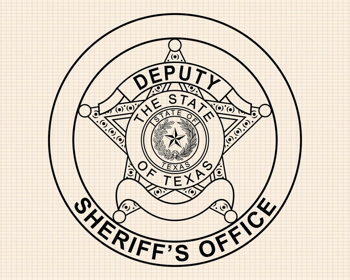 Texas Sheriff's Deputy Badge Blank SVG Bundle, Police Badge Logo ...