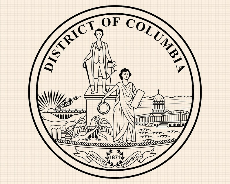 Seal of the District of Columbia SVG Bundle, Seal of Washington, D.C ...