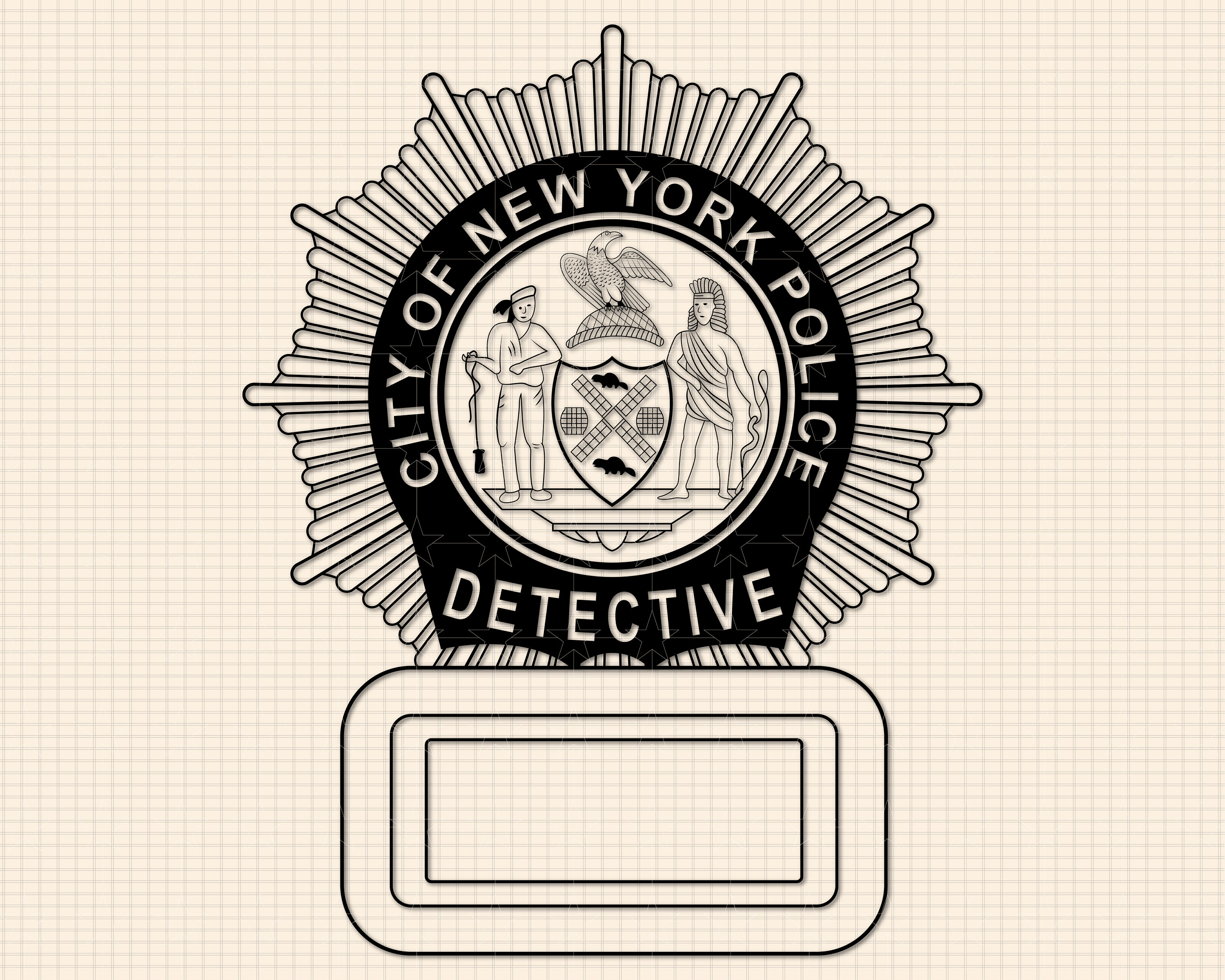 NYPD Police Department Detective Badge SVG Bundle, NYC New York City ...