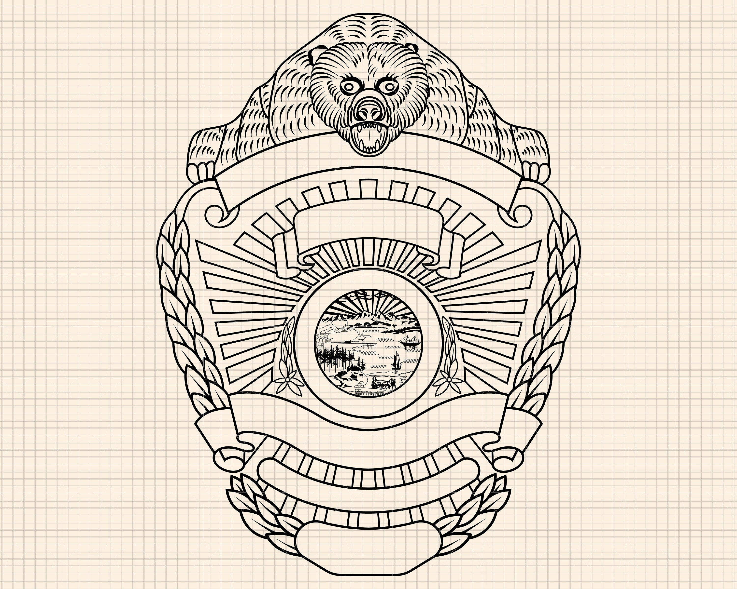 Badge of the Alaska State Troopers SVG Bundle, Alaska State Troopers ...