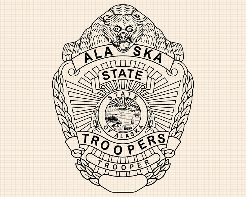 Badge of the Alaska State Troopers SVG Bundle, Alaska State Troopers ...