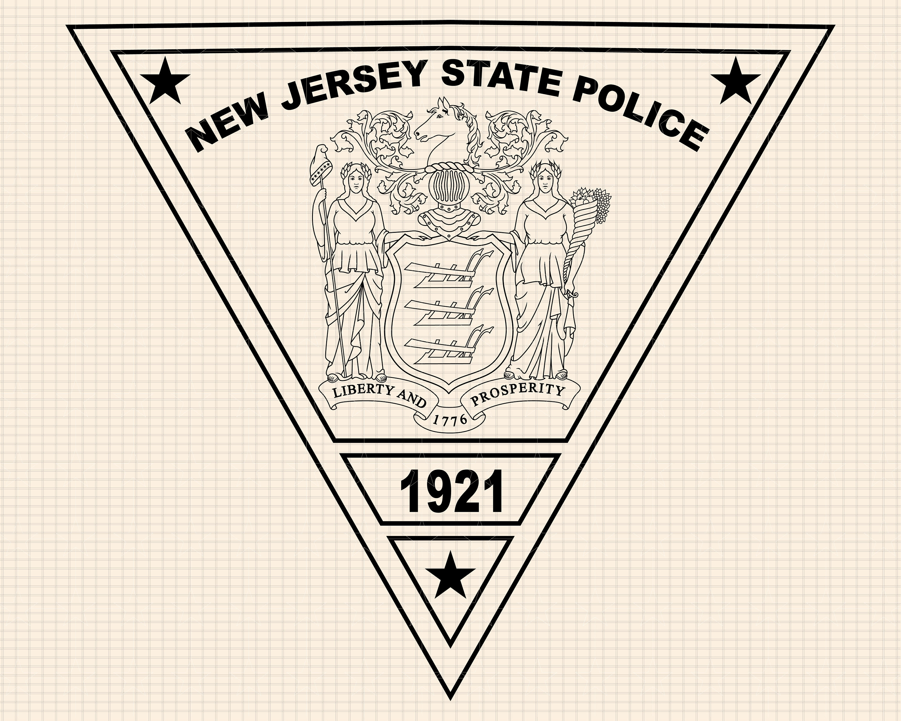 Seal of the New Jersey State Police SVG Bundle, New Jersey State Police ...