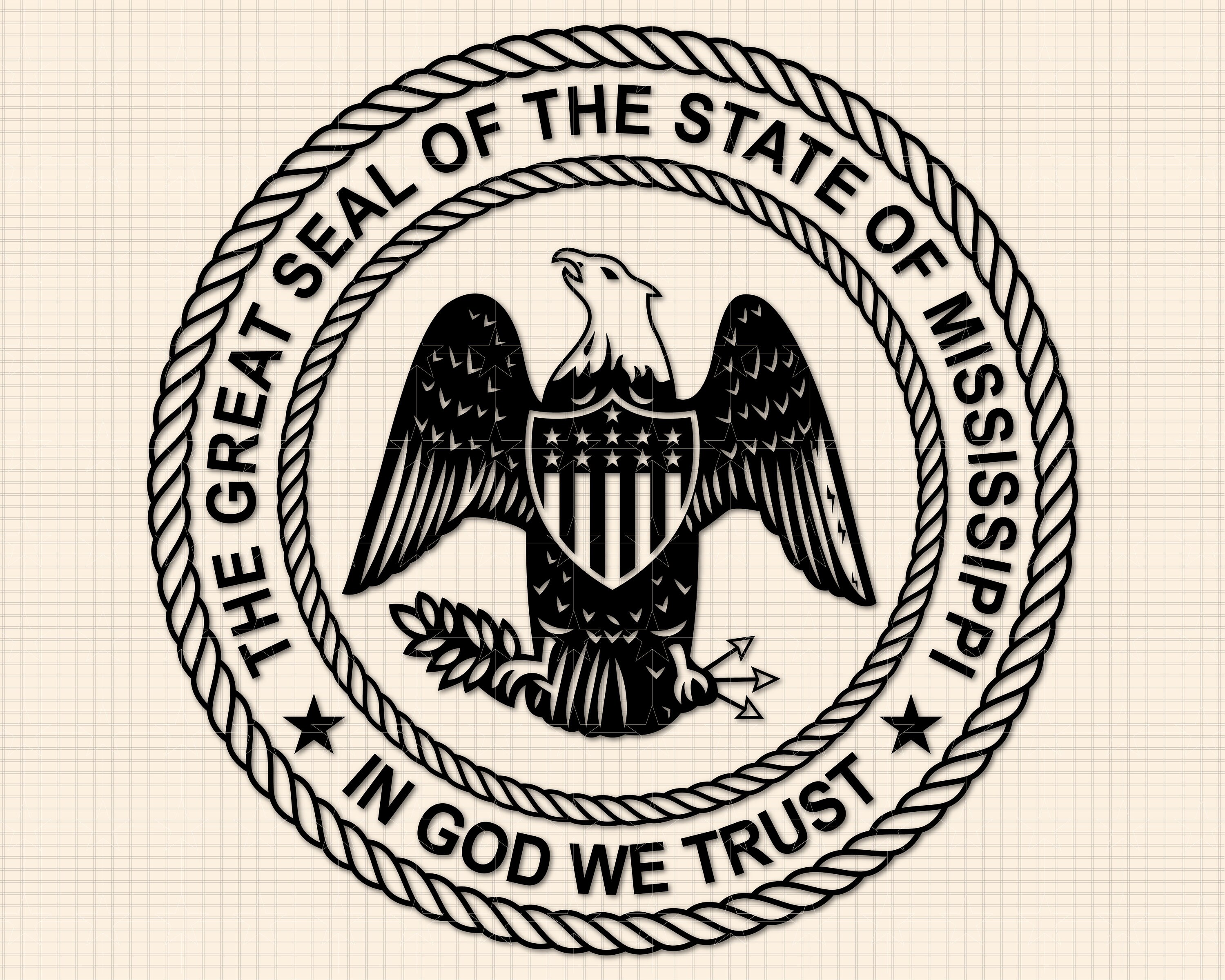 Mississippi State Seal SVG Bundle, Great Seal of Mississippi PNG Bundle ...