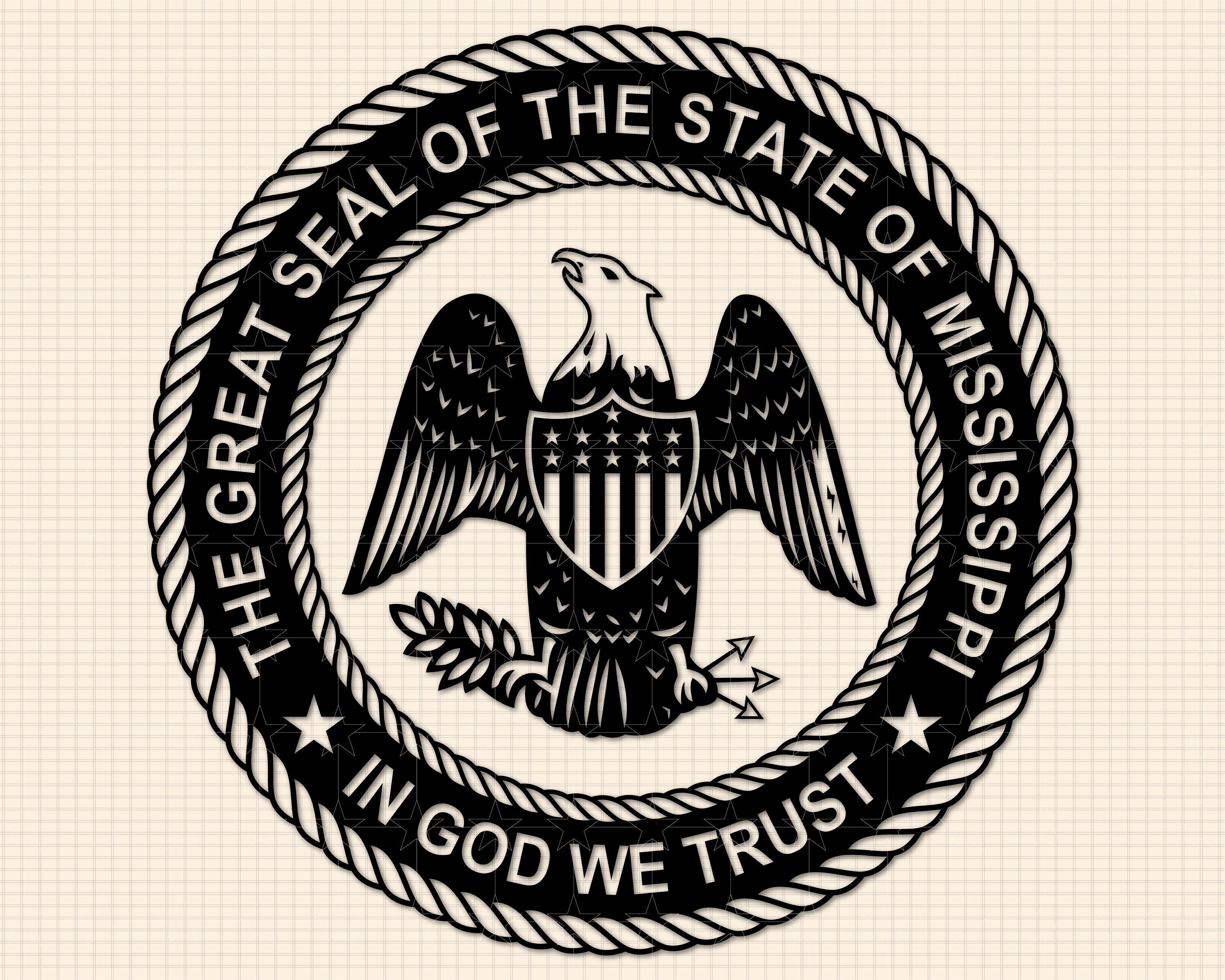 Mississippi State Seal SVG Bundle, Cricut & Silhouette Cut Files ...