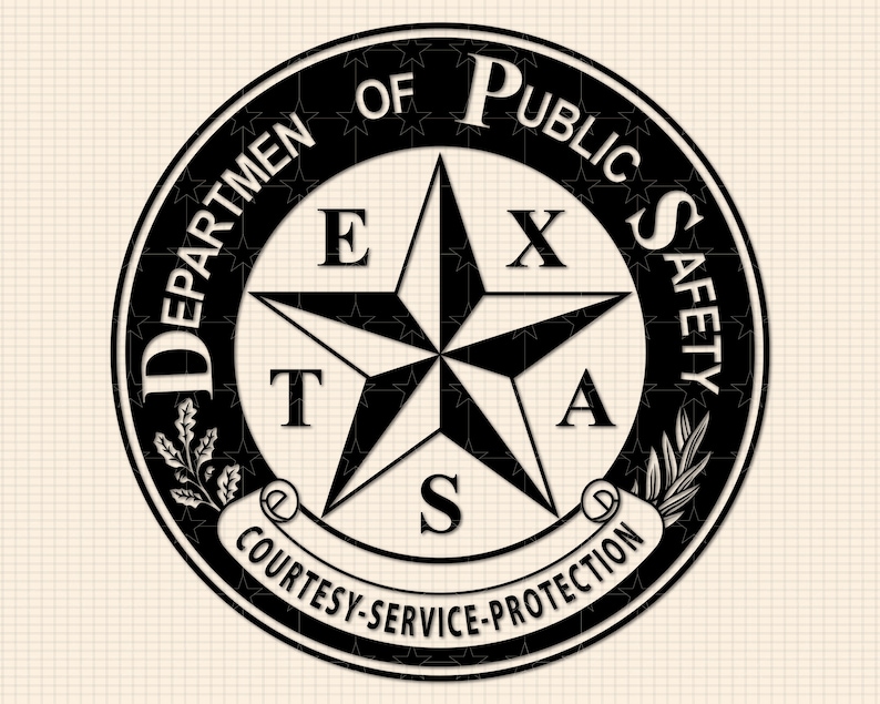 Texas Department of Public Safety Seal SVG Bundle, Texas DPS Emblem ...