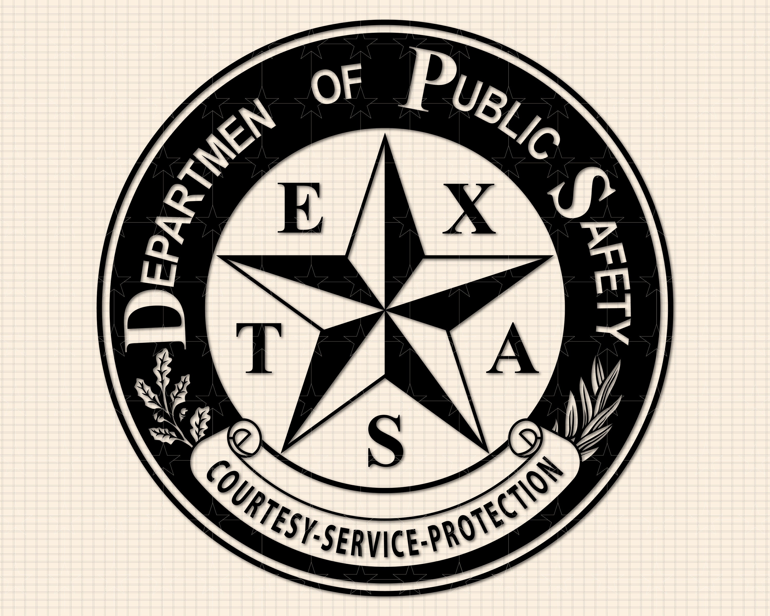 Texas Department of Public Safety Seal SVG Bundle, Texas DPS Emblem Vector, Department of Public ...