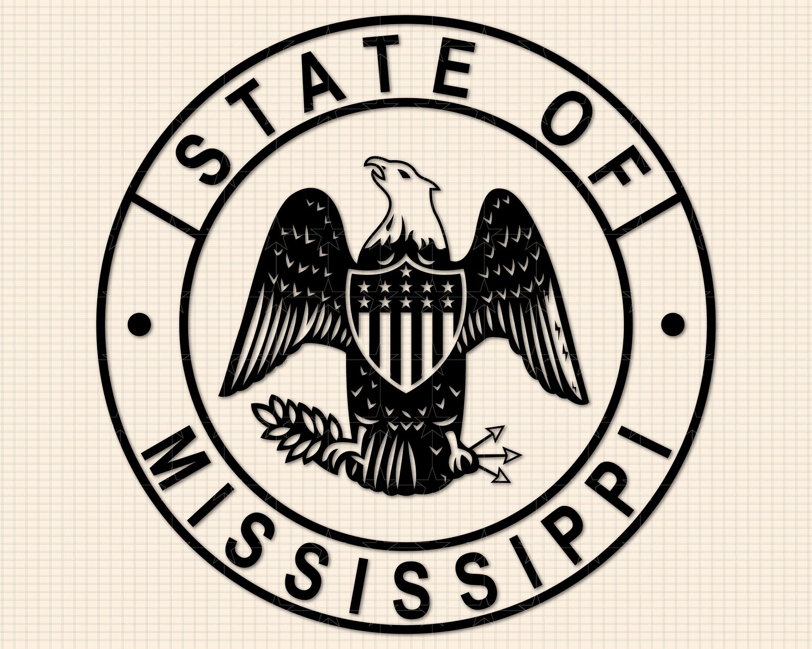 Mississippi State Seal SVG Bundle, Great Seal of Mississippi PNG Bundle ...