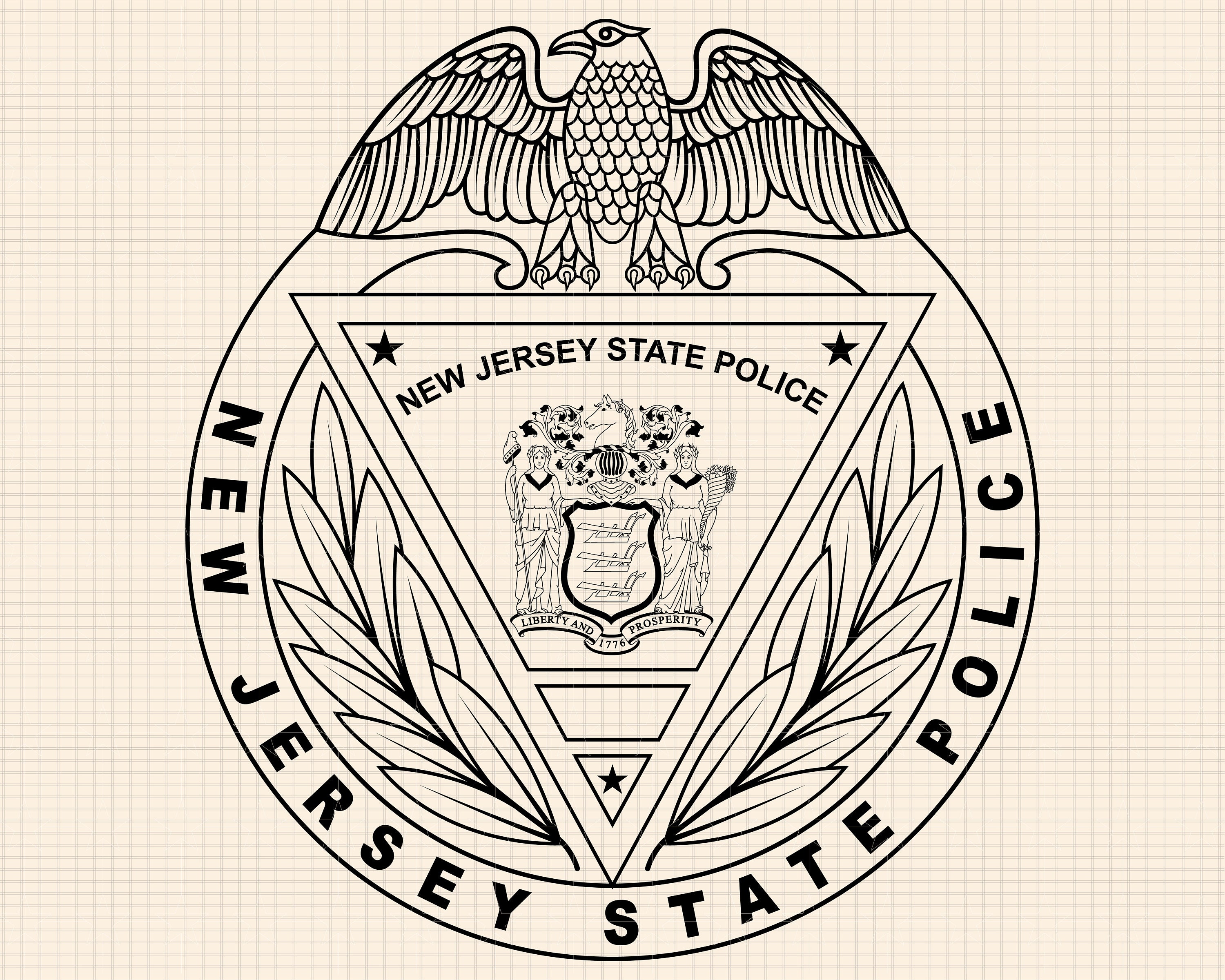 New Jersey State Police Insignia SVG Bundle, New Jersey State Police ...