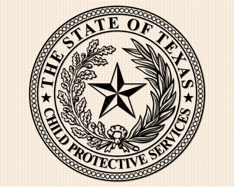 Texas Department of Child Protective Services Seal Logo SVG, the State ...